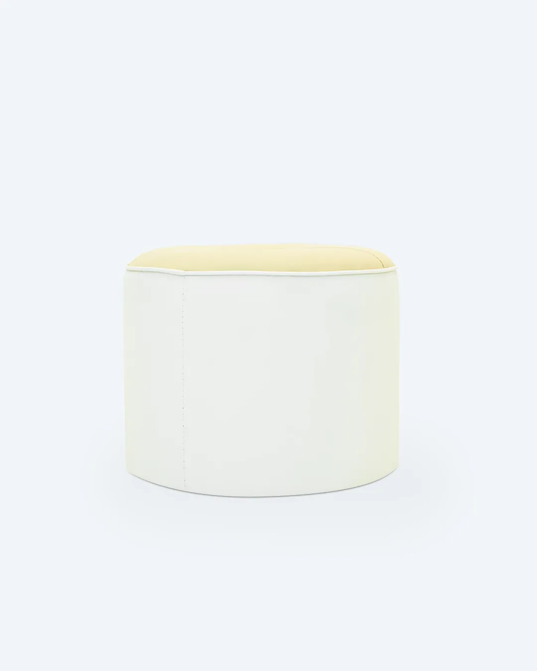 ROUND LEATHER FOOTREST - Solenne Home